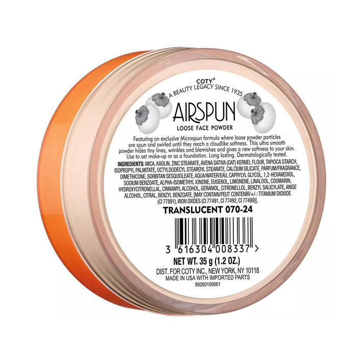 Coty Airspun - Loose Face Setting Makeup Powder - Translucent – MYQT.com.au